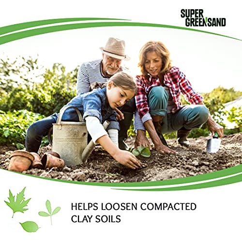 Super Greensand Powder, Soil Conditioner with 68 Minerals and Organic Trace Mineral Soil Additive Fertilizer That Will Supercharge Your Garden Soil, Plant Food, 44 Pounds.