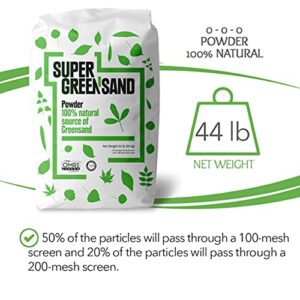 Super Greensand Powder, Soil Conditioner with 68 Minerals and Organic Trace Mineral Soil Additive Fertilizer That Will Supercharge Your Garden Soil, Plant Food, 44 Pounds.