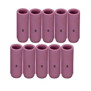 riverweld tig alumina nozzles ceramic shield cup #8 10n46 1/2" orifice & d12.5 x 47mm fit db pta sr wp 17 18 26 tig welding torch 10pk