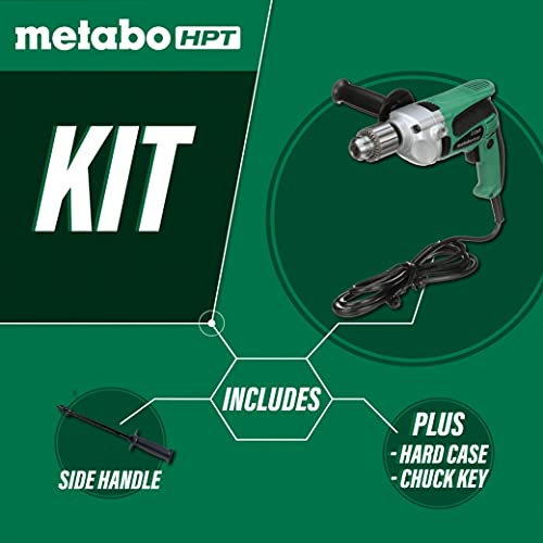 Metabo HPT Drill | 1/2-Inch| Corded | 9-Amp | 0-850 Rpm | Variable Speed Trigger | Form Fit Palm Grip | Contractor-Grade Cast Aluminum Gear Housing | Belt Hook | 5-Year Warranty | D13VF