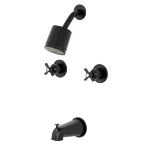 kingston brass kbx8140zx millennium tub and shower faucet, matte black 7.31 x 8 x 72