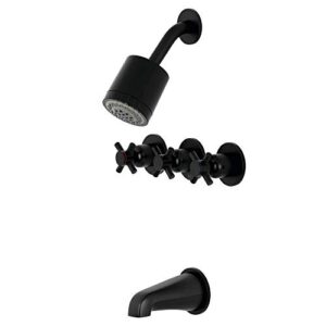 kingston brass kbx8130dx concord tub and shower faucet, matte black, 7.13 x 10.56 x 5.13