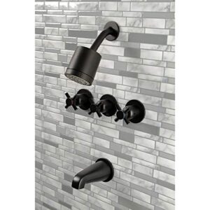 Kingston Brass KBX8130DX Concord Tub and Shower Faucet, Matte Black, 7.13 x 10.56 x 5.13