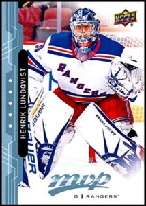 2018-19 upper deck mvp hockey factory set blue #218 henrik lundqvist new york rangers official nhl ud trading card