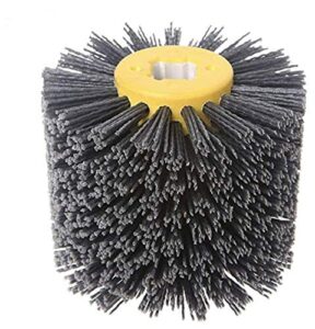 signi abrasive nylon wire drawing wheel drum burnishing polishing brush for wooden furniture floor polishing 120x100mm 120 grit 1pack