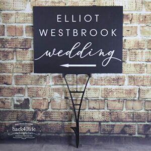 back40life - wedding reception parking info sign - coroplast plastic sign customized (w-020)