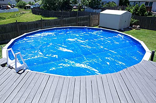 Sun2Solar Blue 8-Foot Round Solar Cover | 1600 Series Style | Heat Retaining Blanket for In-Ground and Above-Ground Round Swimming Pools | Use Sun to Heat Pool Water | Bubble-Side Facing Down in Pool