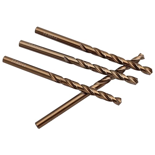 Sipery 10Pcs M35 Cobalt HSS Twist Drill Bits 5mm with Straight Shank, Drilling for Stainless Steel, Copper, Aluminum Alloy and Softer Materials