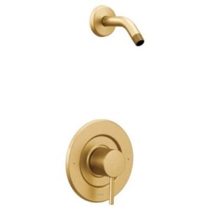 moen t2192nhbg align 2.5 gpm single handle posi-temp pressure balanced trim with shower head, brushed gold