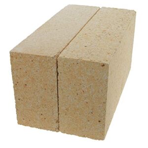 wirejewelry high density/super duty hard fireclay brick, rated up to 3200 degree fahrenheit - 2 pack