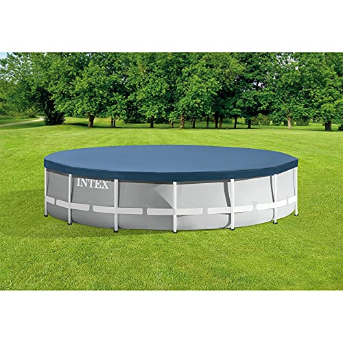 Intex 26723EH 15 Feet by 42 Inches Prism Frame Above Ground Swimming Pool Set with Debris Cover, Ladder, and 120 Volt 1000 GPH Cartridge Filter Pump