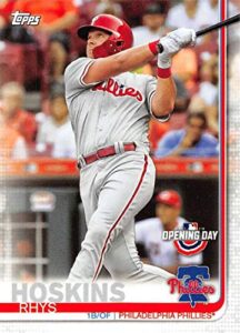 2019 topps opening day #107 rhys hoskins philadelphia phillies baseball card