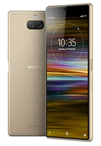 Sony Xperia 10 Plus i4293 64GB, Dual Sim, 6GB RAM, 6.5 inches, 12MP + 8MP Dual Main Camera, GSM Unlocked International Model, No Warranty (Gold)