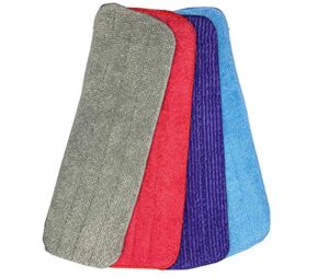 4 pack mop head replacements mop pads microfiber cleaning pads for most spray mops and reveal mops, wet & dry home & commercial cleaning.