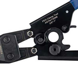 EFIELD Pex Cinch Clamp/Ear Hose Clamps Crimping Tool for Stainless Steel Clamps Sizes from 3/8" to 1" with Metal Pipe Cutter 20pcs 1/2" and 10 pcs 3/4" Clamps Suit all US F2098 Standards