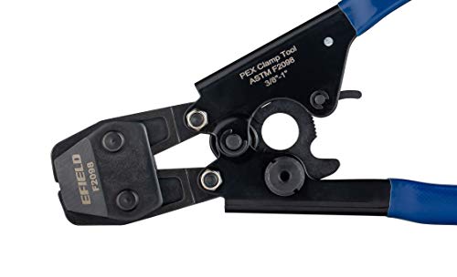 EFIELD Pex Cinch Clamp/Ear Hose Clamps Crimping Tool for Stainless Steel Clamps Sizes from 3/8" to 1" with Metal Pipe Cutter 20pcs 1/2" and 10 pcs 3/4" Clamps Suit all US F2098 Standards