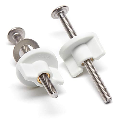 Hibbent Universal Toilet Seats Screws and Bolts Metal - Toilet Seat Hinges Bolt Screws, Toilet Seat Fixings Expanding Rubber,Toilet Seat Replacement Parts Kit(5 Choices)