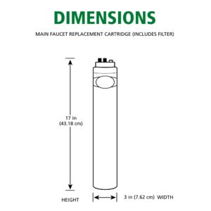 AO Smith Advanced Main Faucet Under Sink Replacement Filter for AO-MF-ADV System - Claryum Filtration Reduces Up To 99% of 78 Harmful Contaminants - AO-MF-ADV-R