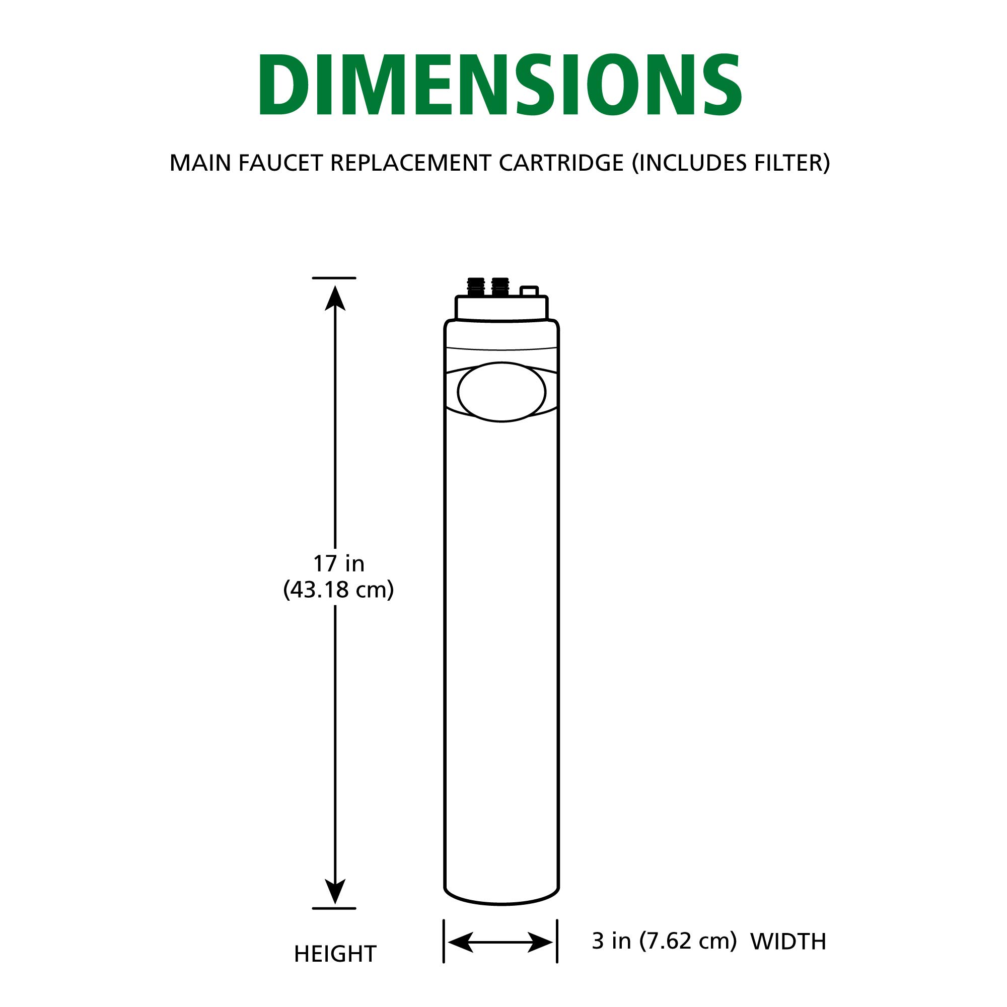 AO Smith Advanced Main Faucet Under Sink Replacement Filter for AO-MF-ADV System - Claryum Filtration Reduces Up To 99% of 78 Harmful Contaminants - AO-MF-ADV-R