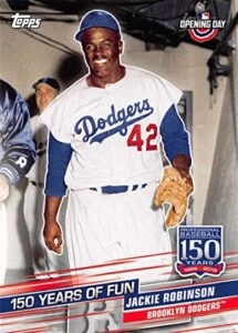 2019 topps opening day 150 years of fun set #yof-2 jackie robinson dodgers mlb baseball card nm-mt