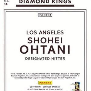 2019 Panini Donruss Diamond Kings #14 Shohei Ohtani Baseball Card