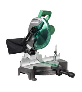 metabo hpt | compound miter saw | 10-inch | single bevel | 15-amp motor | 0-52° miter angle range | 0-45° bevel range | large table | 10" 24t tct miter saw blade | c10fcgs