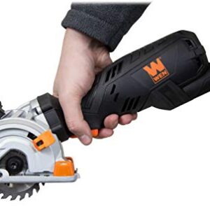 WEN 3620 5-Amp 3-1/2-Inch Plunge Cut Compact Circular Saw with Laser, Carrying Case, and Three Blades