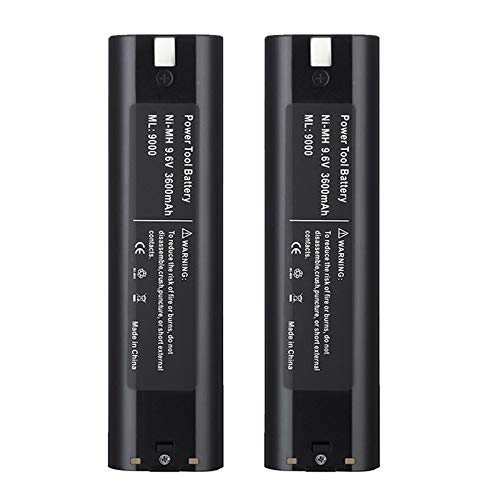 TOPBATT 3.6Ah Replacement Battery Compatible with Makita 9.6V Battery 9000 9001 9002 9033 9600 193890-9 192696-2 632007-4 2Pack