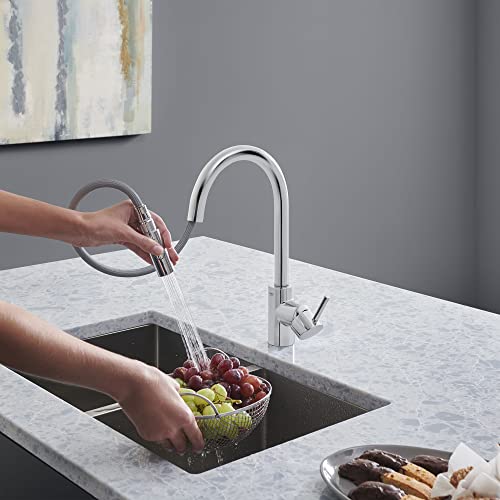 GROHE 3134910E Concetto Eco-Friendly Pull-down Bar Kitchen Faucet with sprayer Chrome