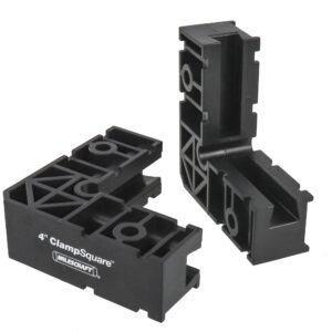 Milescraft 4010 4" ClampSquares - 90 Degree Corner Clamp, Positioning/Assembly Squares for Small Projects Jewelry Boxes, Boxes, Etc , Black