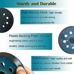 5 Inch Dia 8 Hole Sander Hook and Loop Replacement Sanding Pad For Makita BO5010, BO5030/K, BO5031K, BO5041K, XOB01Z Sander