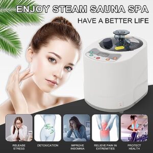 ZONEMEL Sauna Steamer Portable Pot 2 Liters, Stainless Steel Steam Generator with Remote Control, Spa Machine with Timer Display Mist Moisturizing for Body Detox (110V)