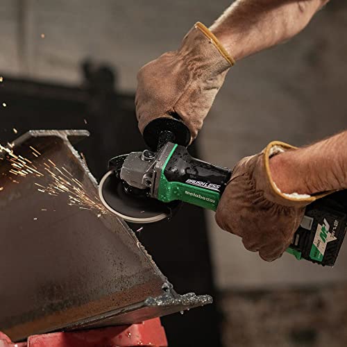 Metabo HPT 18V MultiVolt™ Cordless Angle Grinder | 4-1/2-Inch | Tool Only - No Battery | Paddle Switch | G18DBALQ4