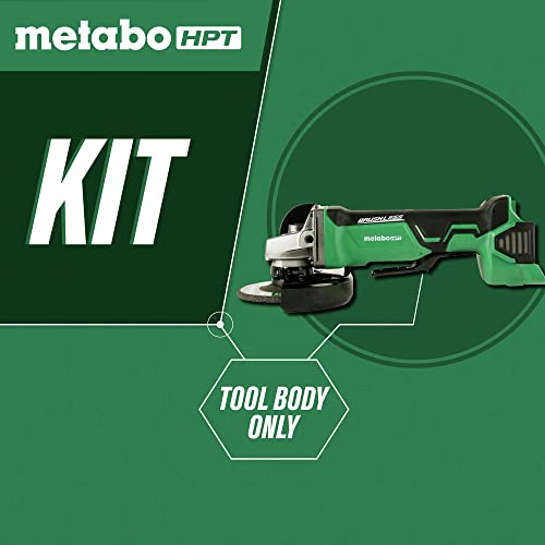 Metabo HPT 18V MultiVolt™ Cordless Angle Grinder | 4-1/2-Inch | Tool Only - No Battery | Paddle Switch | G18DBALQ4