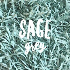 sage grey dusty green shredded tissue paper shred hamper gift box basket filler fill baby shower wedding party christmas decor (200g)