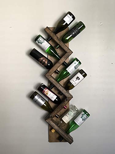 Zig Zag Wine Rack Wall Mounted