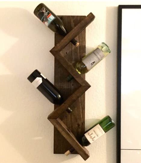 Zig Zag Wine Rack Wall Mounted