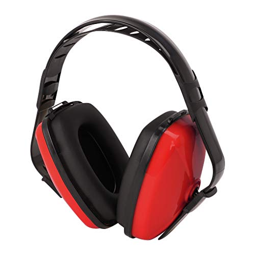 Soundproof Earmuffs for Adults Children Noise Canceling Hearing Protection Headphones Adjustable Padded Defender Noise Reduction Prevention Ear Protection Safety Earmuff Ear Protector Earplug (Red)