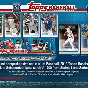 2019 Topps Baseball Cards Retail Factory Set (700 Cards 5 Rookie Variations)