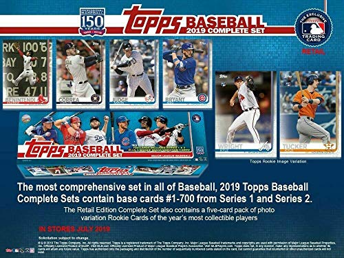 2019 Topps Baseball Cards Retail Factory Set (700 Cards 5 Rookie Variations)