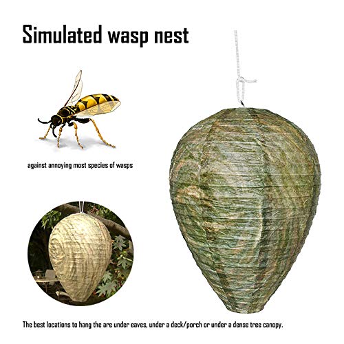 Outward Creations Wasp Nest Decoy - 3 Pack - Hanging Wasp Repellent and Deterrent- Safe Fake Trap