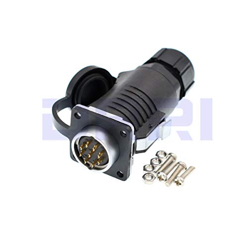 LP20 9 Pin Outdoor Waterproof Bulkhead Quick-Disconnected Power Industrial Circular Connector for Solar Generator RV Solar Panels