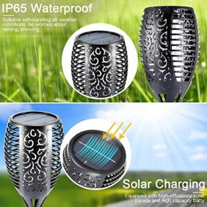 EOYIZW Solar Lights Outdoor 4 Pack, 99 LEDs Solar Torch Light with Flickering Flame- IP65 Waterproof Solar Garden Lights, Solar Powered Outdoor Lights for Porch Yard Patio Halloween Decorations