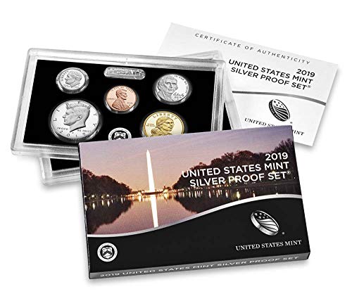 2019 S U.S. Mint 10-coin Silver Proof Set - OGP box & COA Proof