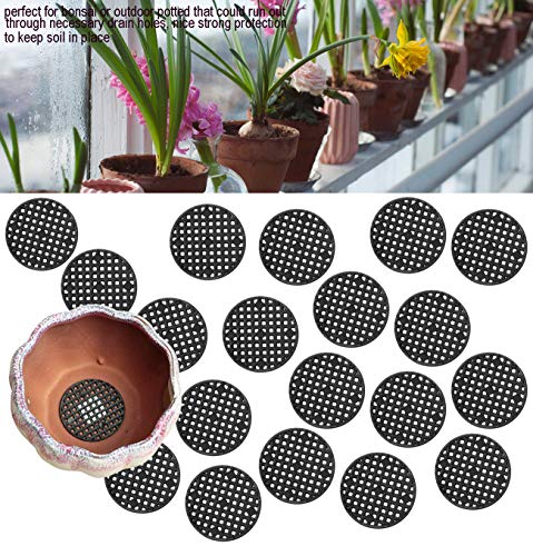 Fashionclubs Bonsai Wires Set, Bonsai Tree Training Wires Aluminum Craft Wires Size 1.0mm/1.5mm/2.0mm(Each Size is 32ft), with 20pcs Flower Pot Hole Mesh Pad Bonsai Bottom Grid Mat Mesh 2Inch in Dia