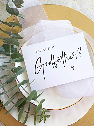 Simple Will You Be My Godfather Card, God Father Proposal Gifts, Greeting Card with Envelope