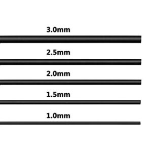 Bonsai Wire Set,Copper Bonsai Training Wire for Bonsai Tree Kit 1.0mm,1.5mm,2.0mm,2.5mm, 3.0mm (Black)