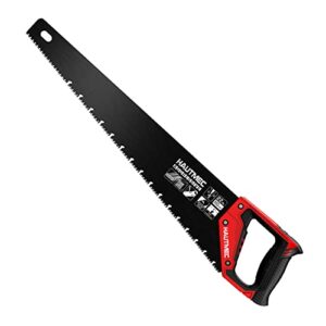 hautmec 22-inch aggressive hand saw, ergonomical handle, rust-proof wood saw with chip removal design, for heavy duty sawing, trimming, gardening of wood, drywall, laminate and plastic ht0026-sa