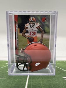 cleveland browns nfl helmet shadowbox w/odell beckham jr. obj card