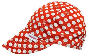 comeaux caps reversible welding cap red polka dot (7 3/4)